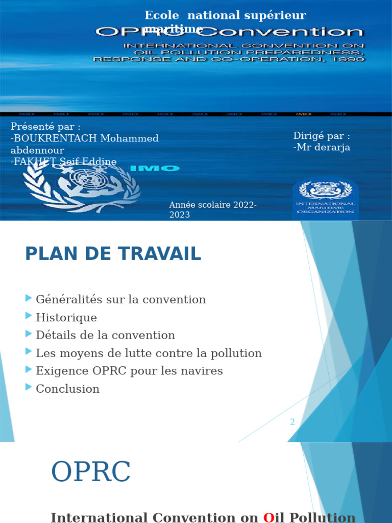 Convention OPRC : Lutte contre la pollution | PDF | la pollution | Pétrole