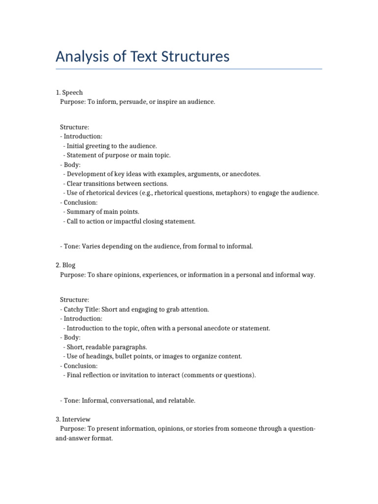 Text_Structure_Analysis | PDF | Rhetoric | Communication
