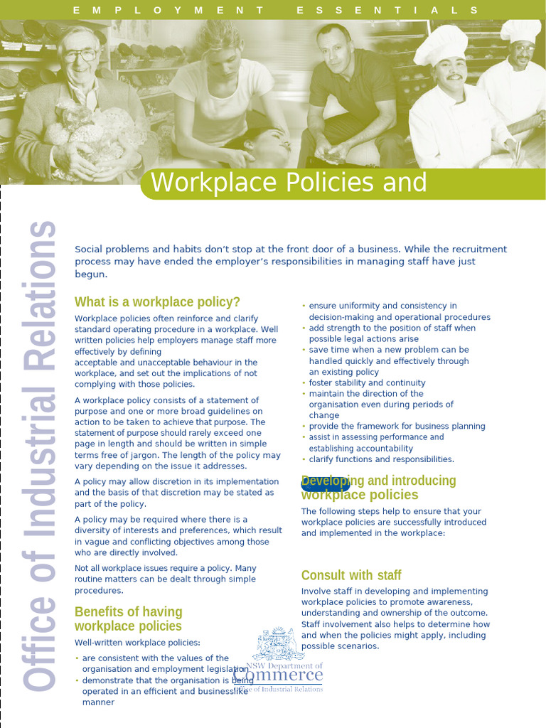 Workplace Policies Procedures v1 | PDF | Tobacco Smoking | Addiction
