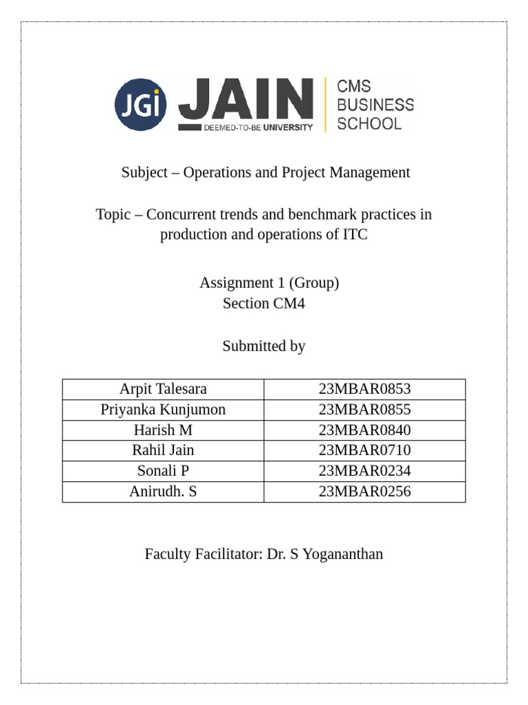 ITC Operations: Trends & Best Practices | PDF | Sustainability | Supply ...