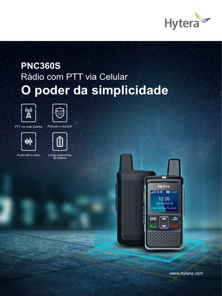 Rádio PNC360S: Comunicação Eficiente e Durável | PDF | USB | Wi-Fi