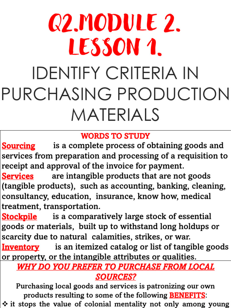 Q2-M2-LESSON-12 | PDF | Goods | Inventory