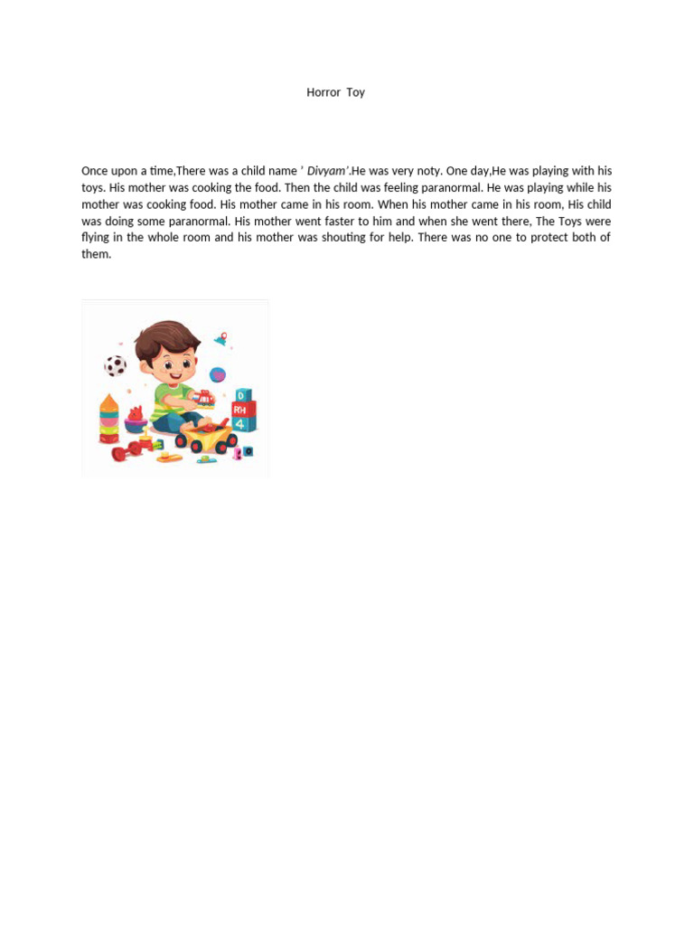 Paranormal Toy Haunting Story | PDF