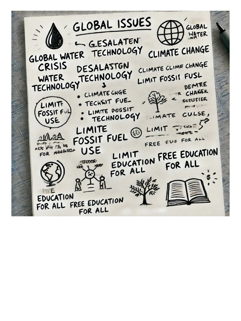 Handwritten Notes Global Issues | PDF