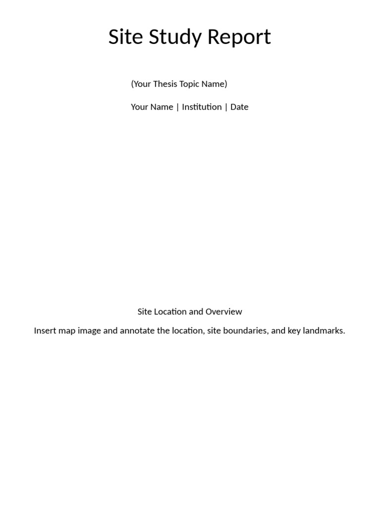 Site Study Template | PDF