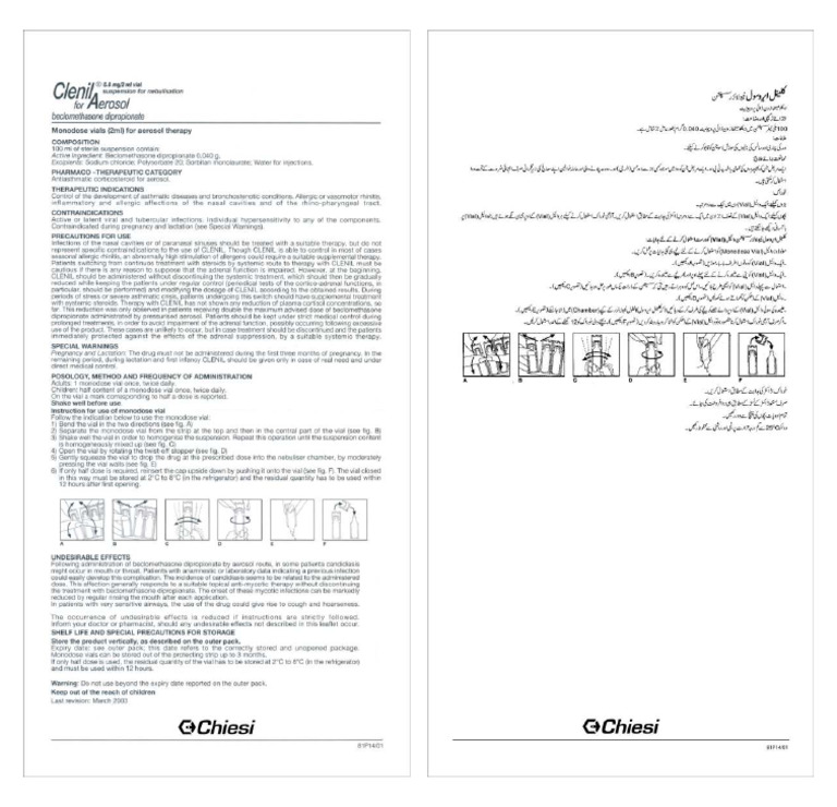 56 9f810 Clenil Aerosol Leaflet | PDF