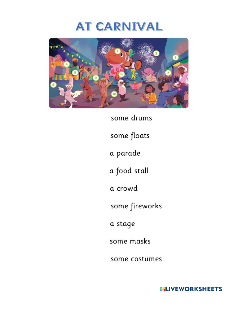 carnival unit 3 5th ficha 2 | PDF