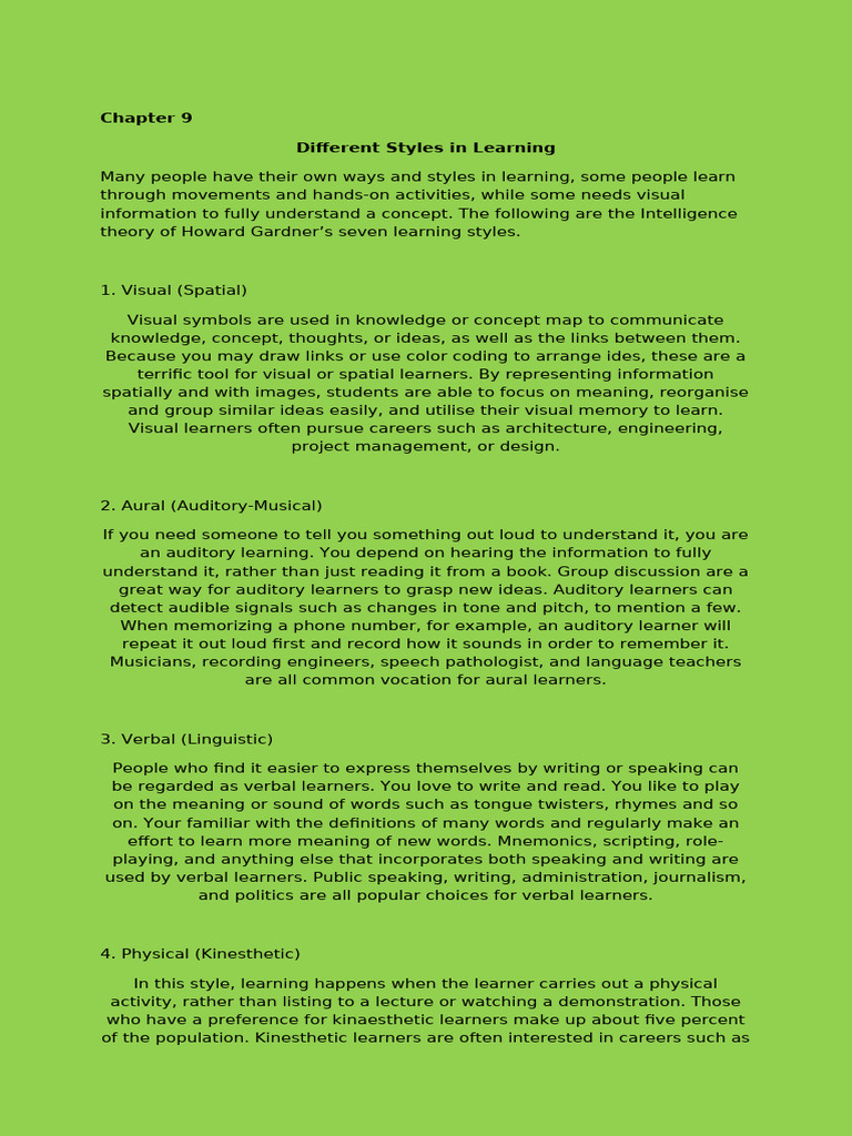 Facilitating Learning (Educ-102) Power Point | PDF | Sound | Information