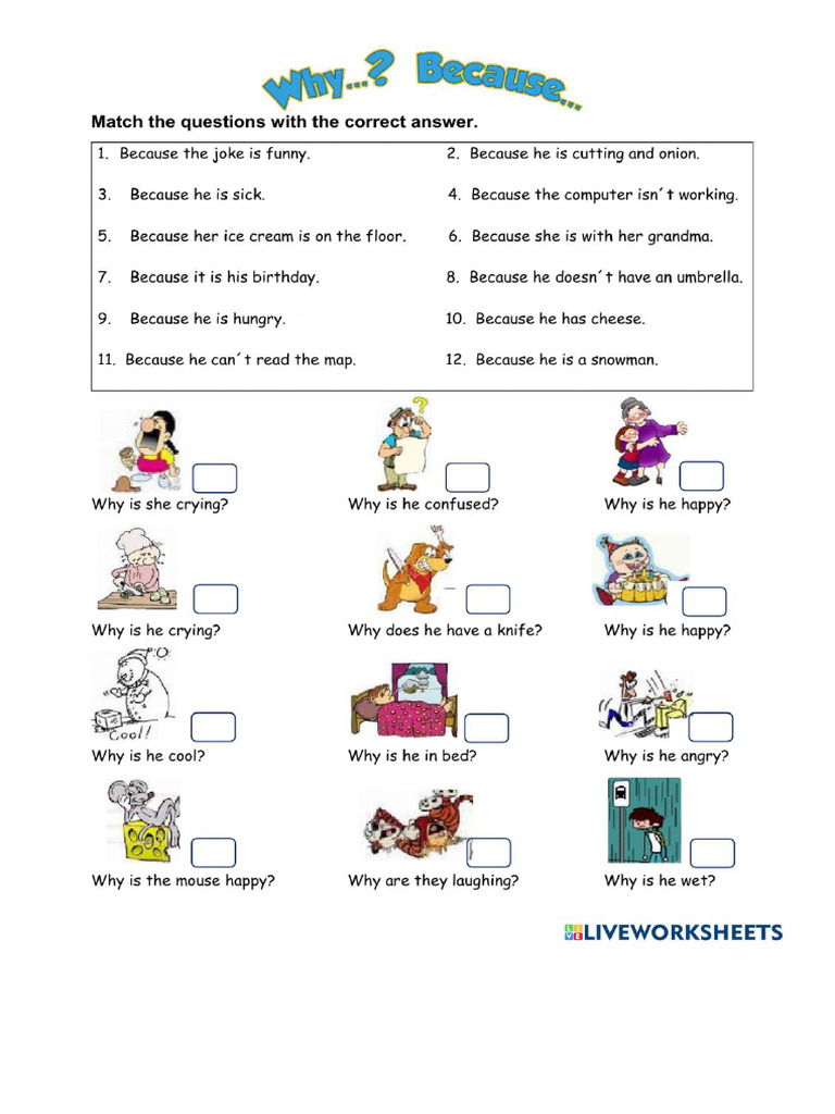WH Questions Liveworksheets | PDF