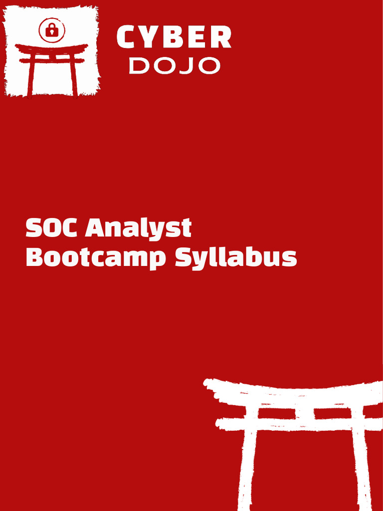 SOC Analyst Bootcamp Syllabus | PDF | Security | Computer Security