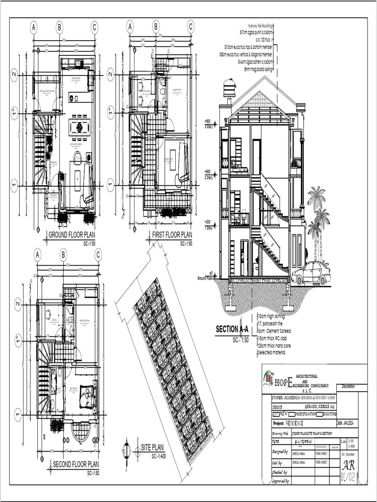 Floor Plans and Site Layout for G+2 Housing | PDF | City Of Brisbane ...