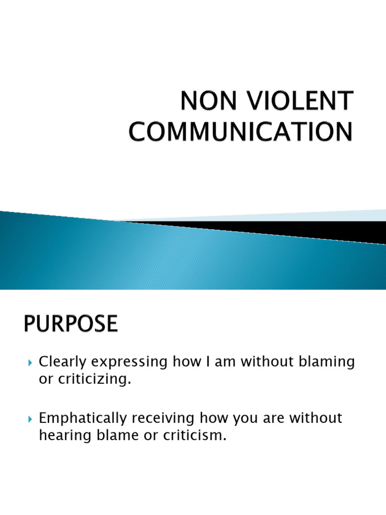 Non Violent Communication | PDF | Feeling | Shame