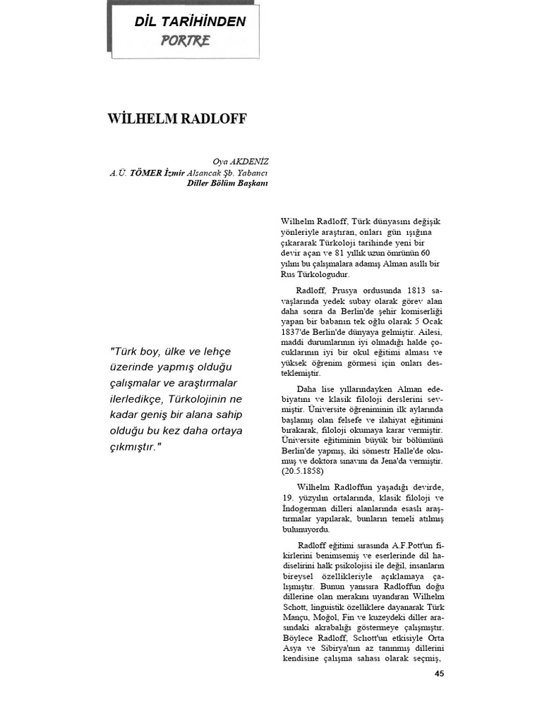 Wilhelm RADLOFF (Vasili RADLOFF) | PDF