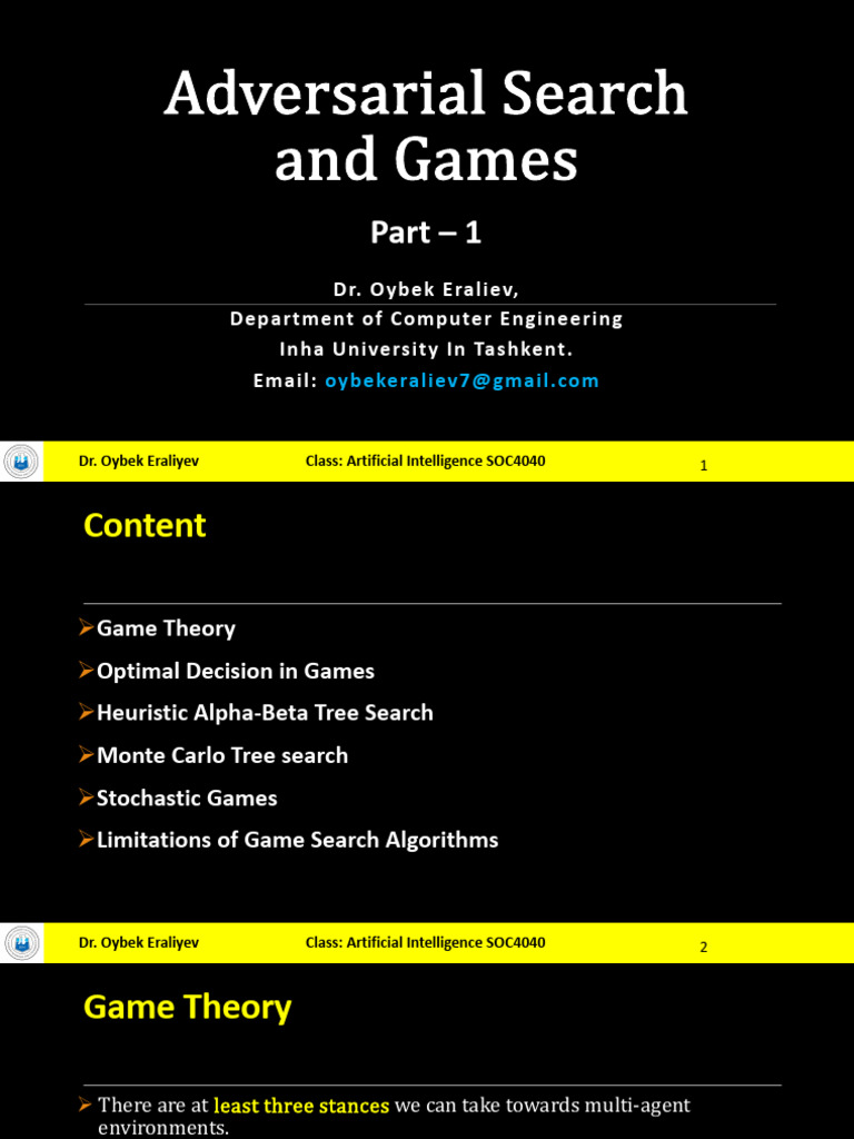 4.1. Adversarial Search and Games | PDF | Applied Mathematics | Theoretical Computer Science