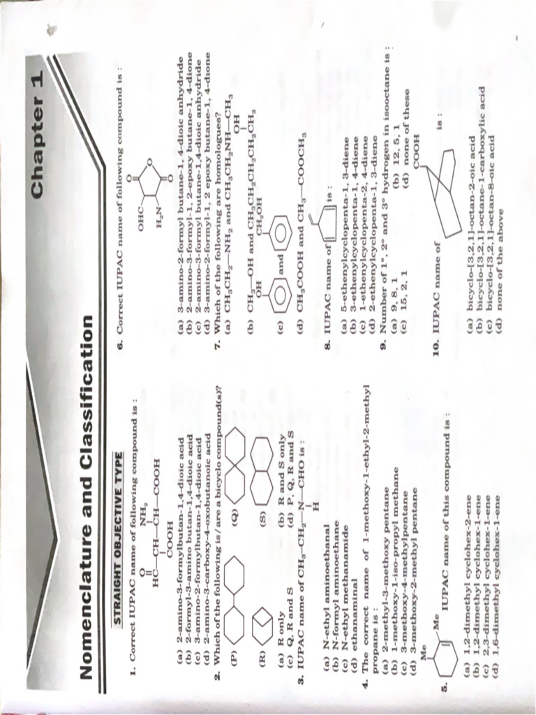 IUPAC Name Organic | PDF