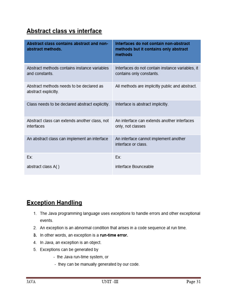Module 4 Exception Handling Notes Pdf Class Computer Programming Method Computer