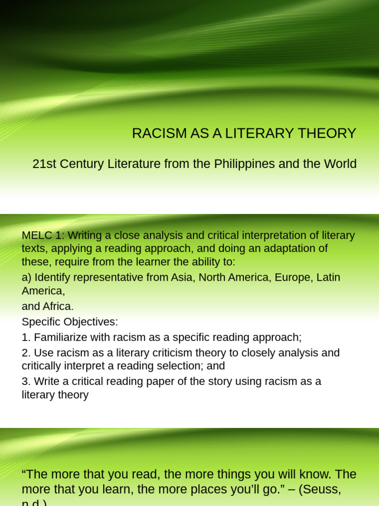 Racism in Literary Theory Analysis | PDF | Racism | Discrimination ...