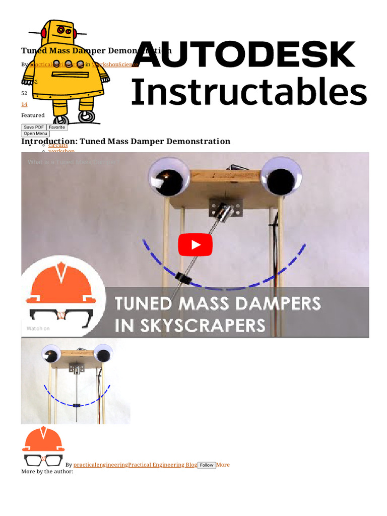 Tuned Mass Damper Model Demo | PDF | Damping | Pendulum