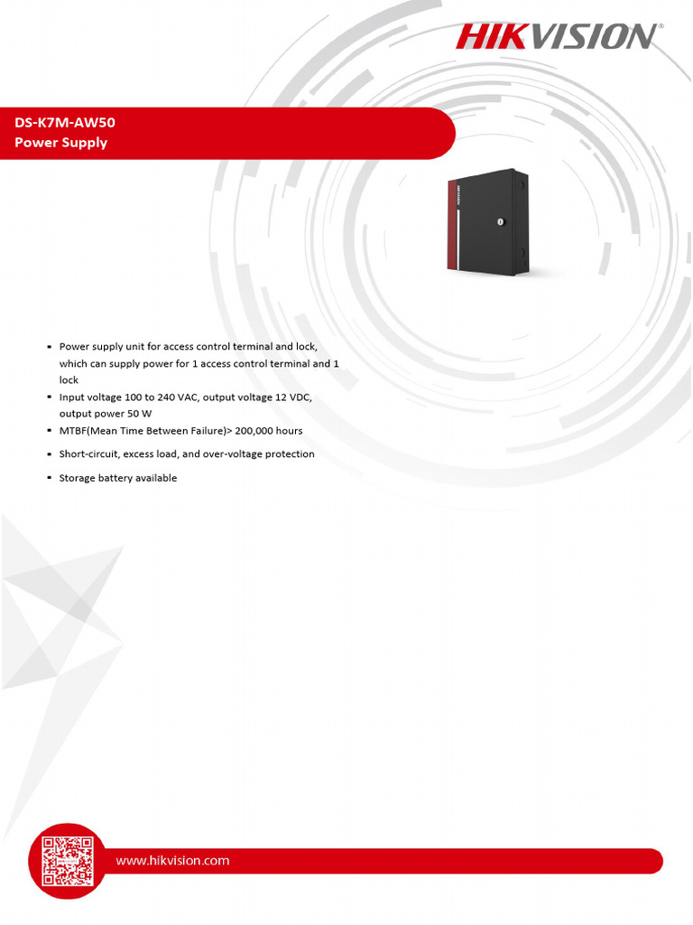 DS-K7M-AW50-Power-Supply | PDF