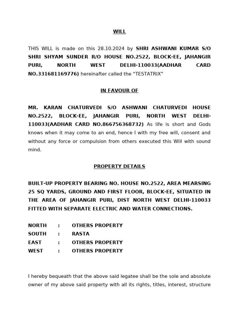 WILL2 | PDF | Civil Law (Common Law) | Private Law