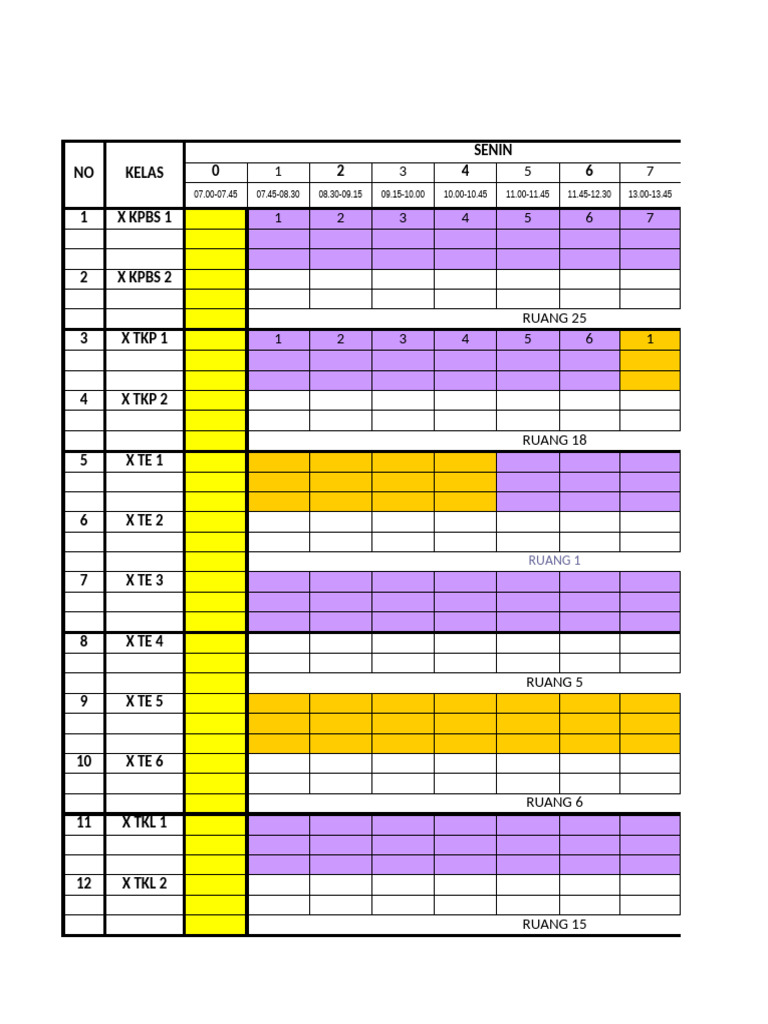TME New Jadwal SMKN 7 Semarang 2024-2025 | PDF