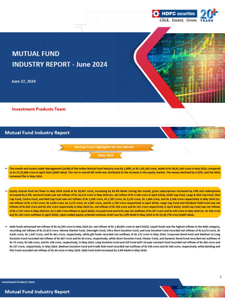 Mutual Fund Industry Report - June 2024-202406271622545572037-2 | PDF ...
