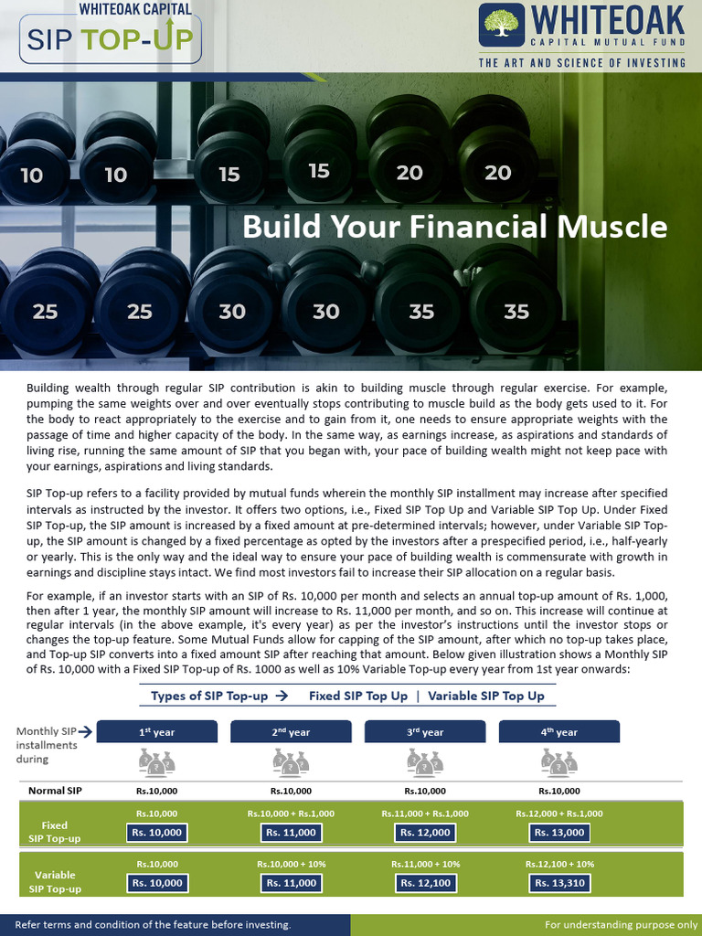 Build Your Financial Muscle - WOC SIP Top Up - Jan 2024 | PDF ...