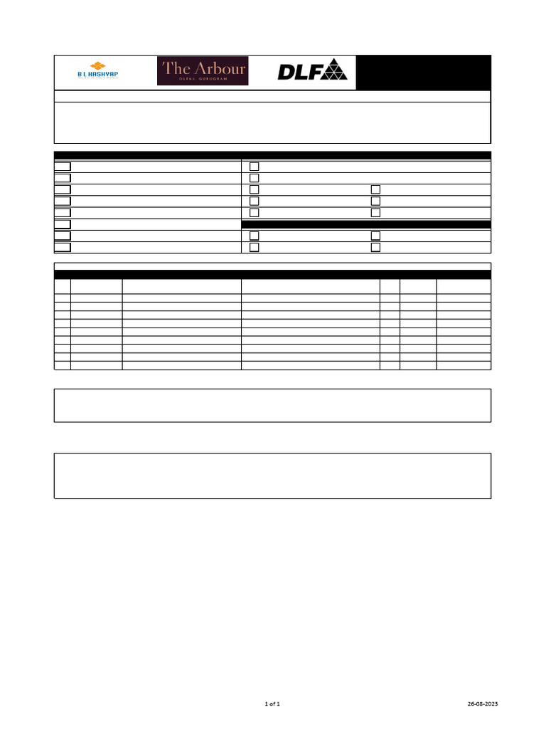 DLF Home Developers Transmittal Document | PDF