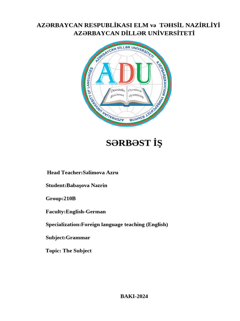 Understanding English Sentence Subjects | PDF | Subject (Grammar) | Sentence (Linguistics)