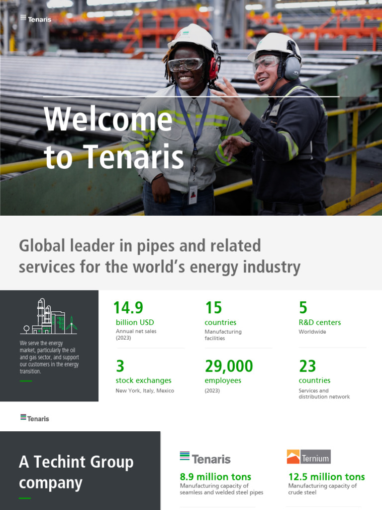 Tenaris: Global Energy Solutions Overview | PDF | Pipe (Fluid ...