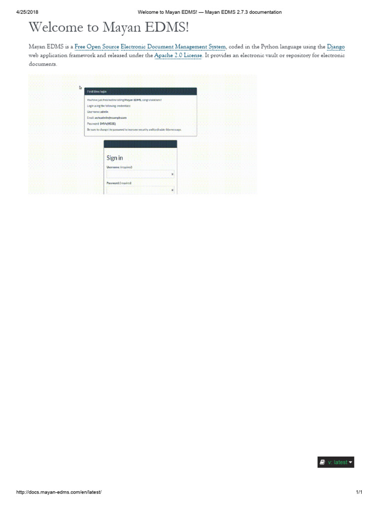 Welcome To Mayan Edms Mayan Edms 273 Documentationpdf 5 PDF Free | PDF