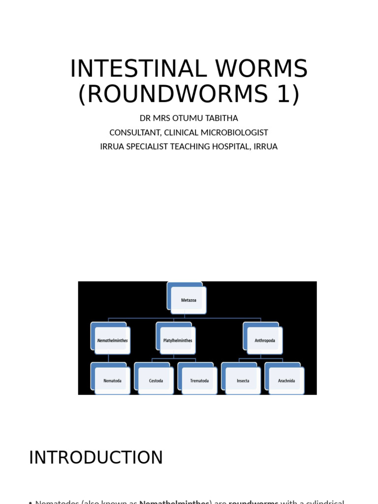 ROUNDWORMS Nematodes For Medical Students | PDF | Medical Specialties ...