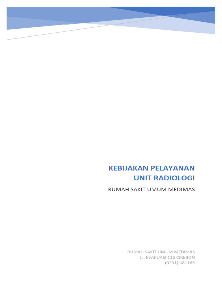 Perdir Tentang Kebijakan Radiologi | PDF