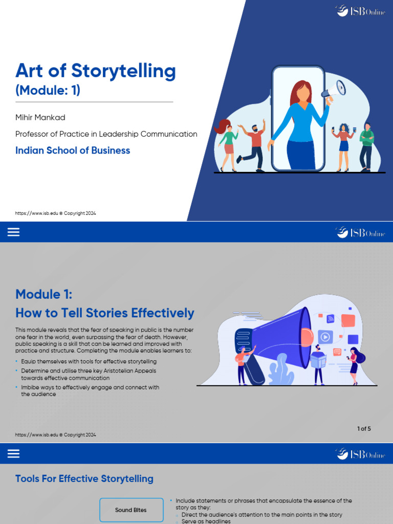 Art of Story Telling Module 1 | PDF | Storytelling | Communication