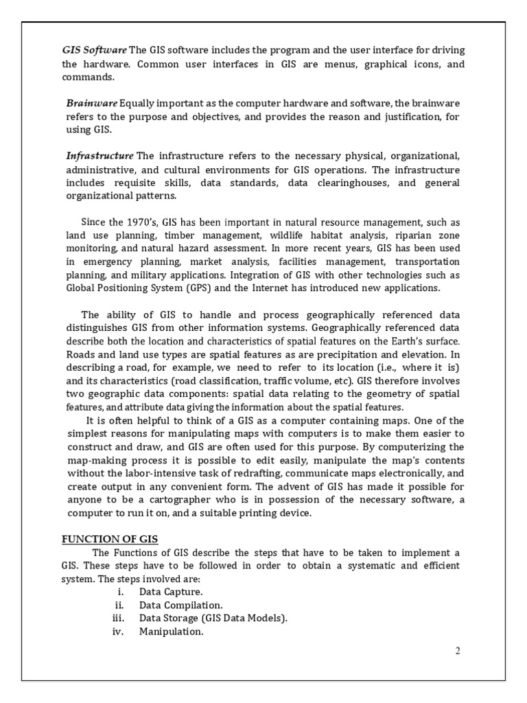 Functions of GIS | PDF | Geographic Information System | Map