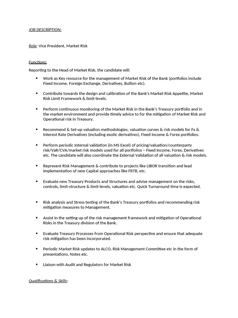 Market Risk research PDF Risk Derivative Finance 