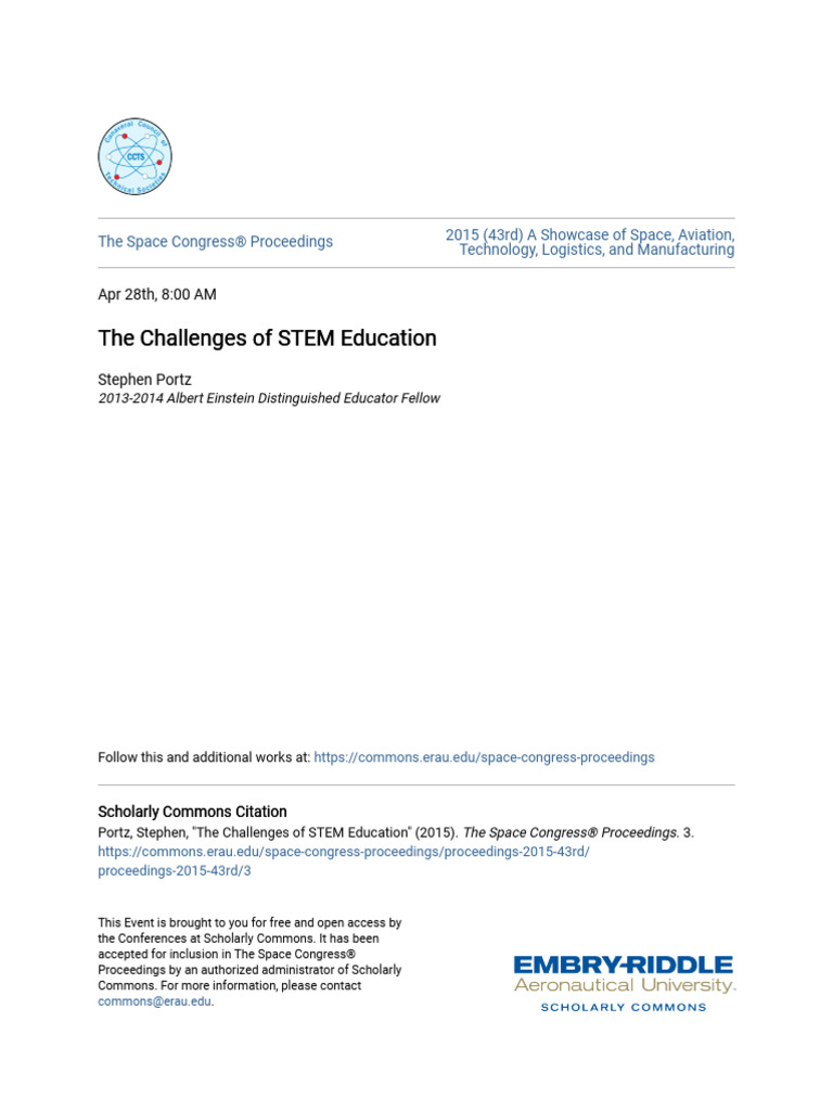 The Challenges of STEM Education | PDF | Science Education | Science ...