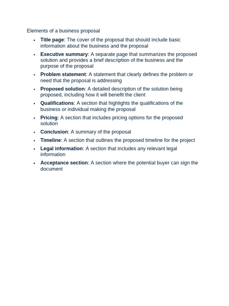 Business Proposal | PDF