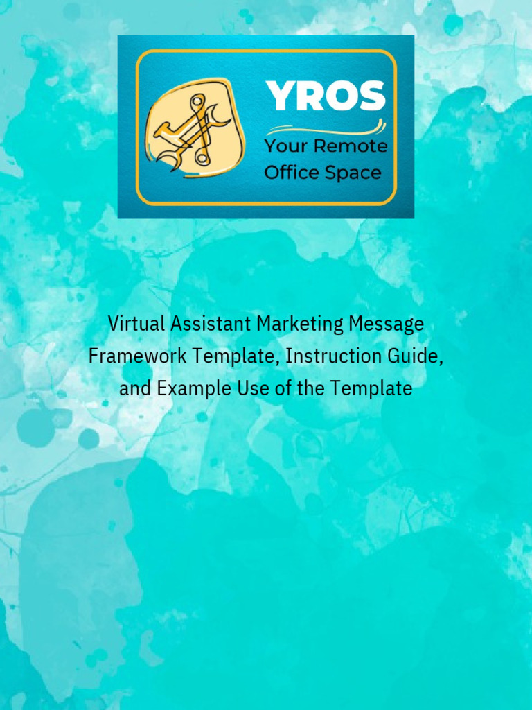Virtual Assistant Marketing Message Framework Template Instructions and ...