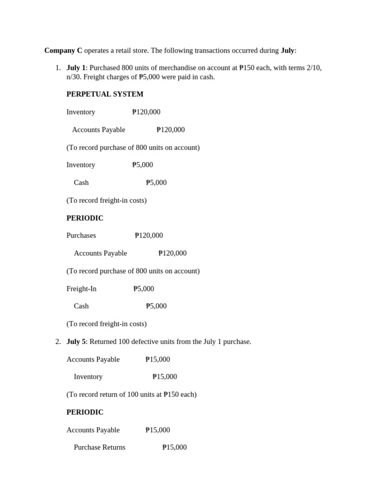 PERPETUAL | PDF | Accounts Payable | Inventory