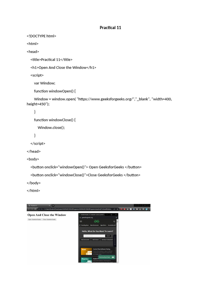 Practical 11 (1) | PDF