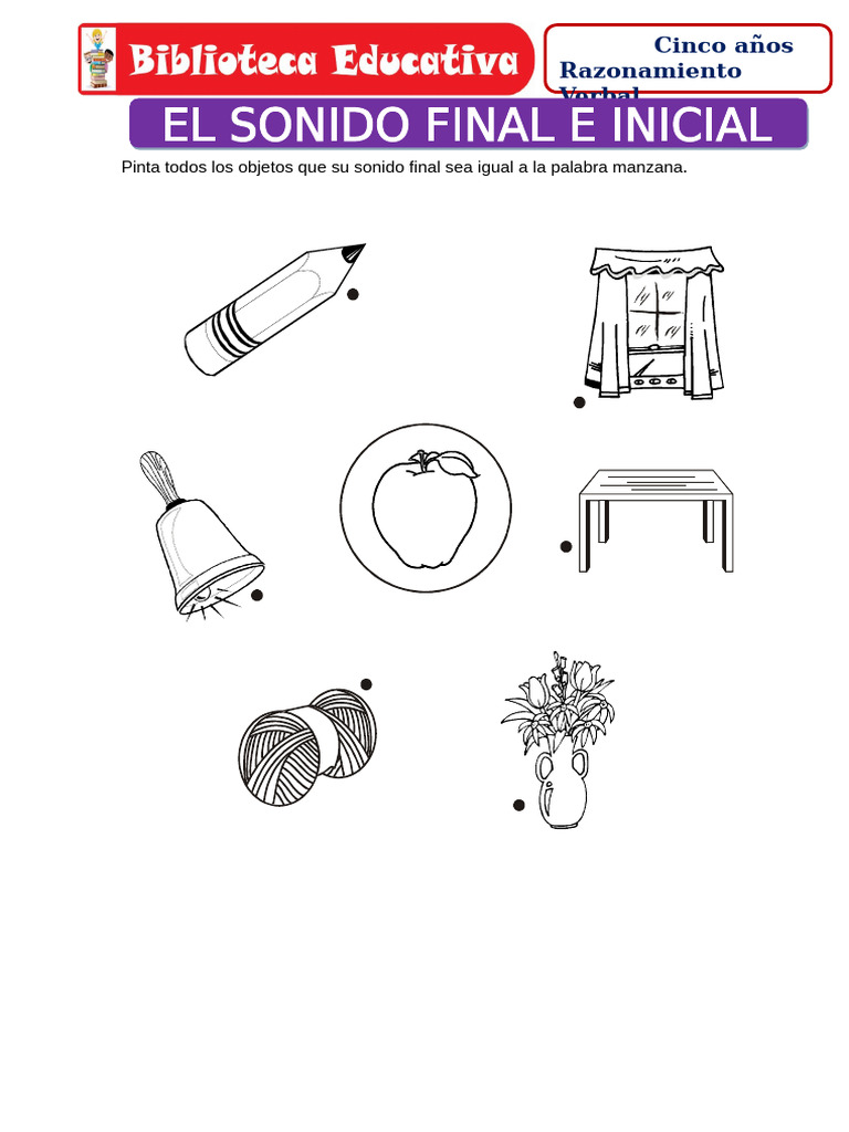 El-sonido-final-y-inicial-para-ninos-de-cinco-anos | PDF