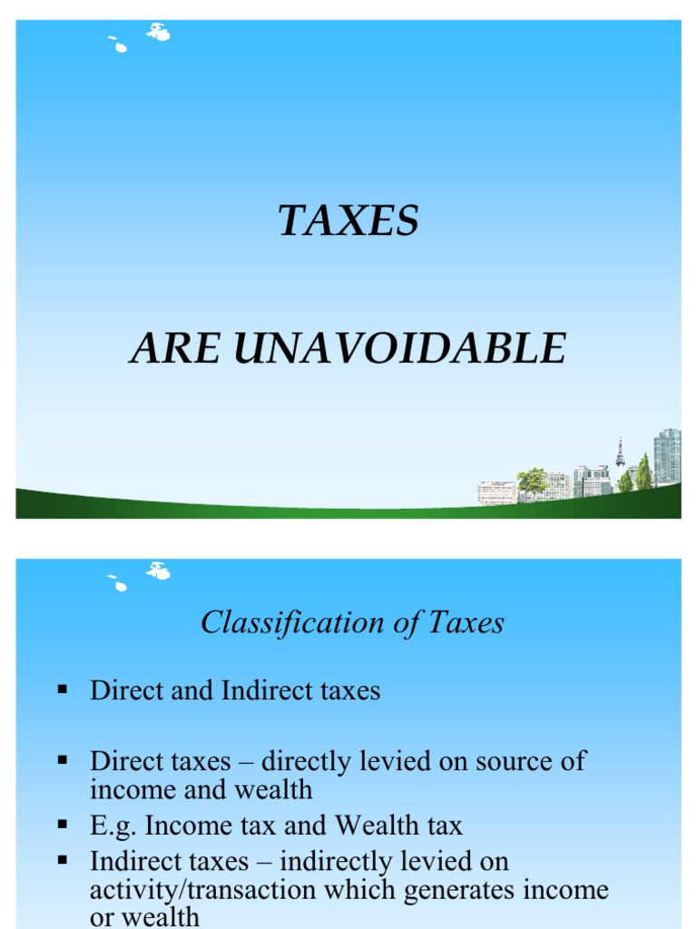 Classification of Taxes PPT Doms | PDF | Finance & Money Management