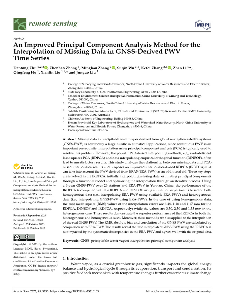 An Improved Principal Component Analysis Method Fo | PDF | Principal Component Analysis | Time ...