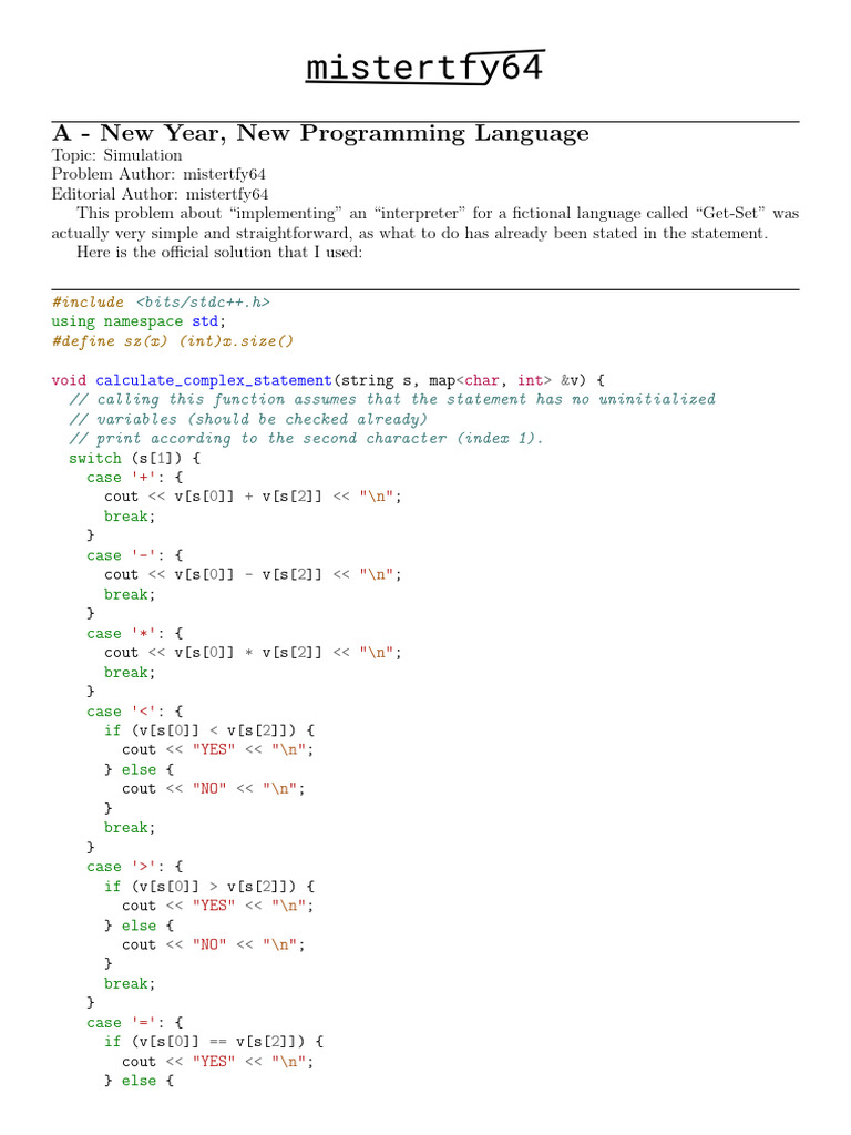 IOI 2025 Editorial: Get-Set Language | PDF | Software Engineering | Computer Programming
