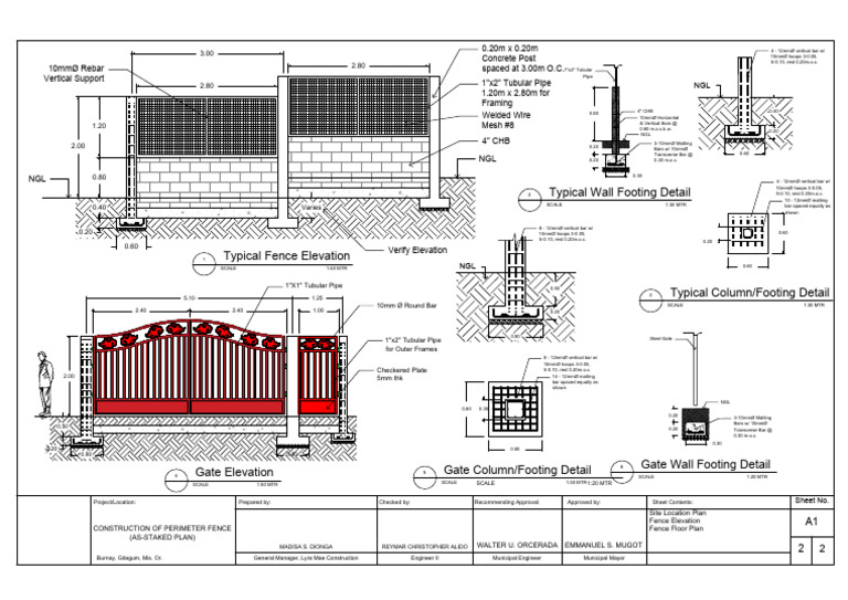 Perimeter Fence Construction Details | PDF | Structural Engineering ...