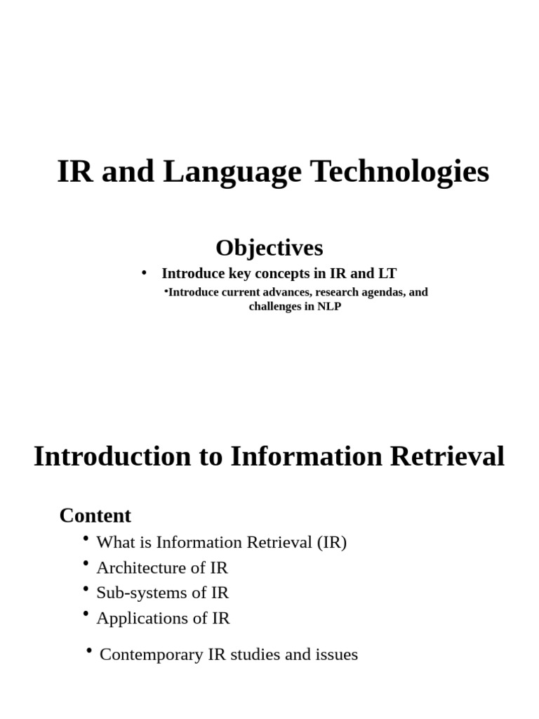 Ch2_IR and LT | PDF | Search Engine Indexing | Information Retrieval