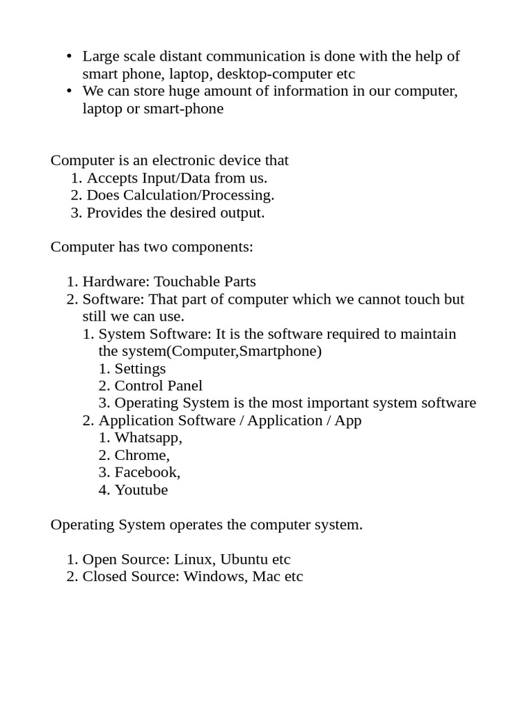 Intro to Computers & Software | PDF