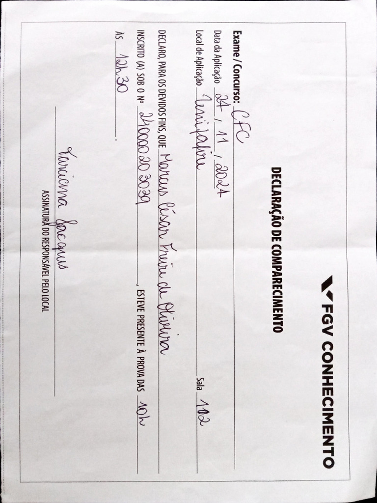 Local Realização Da Prova Fgv | PDF