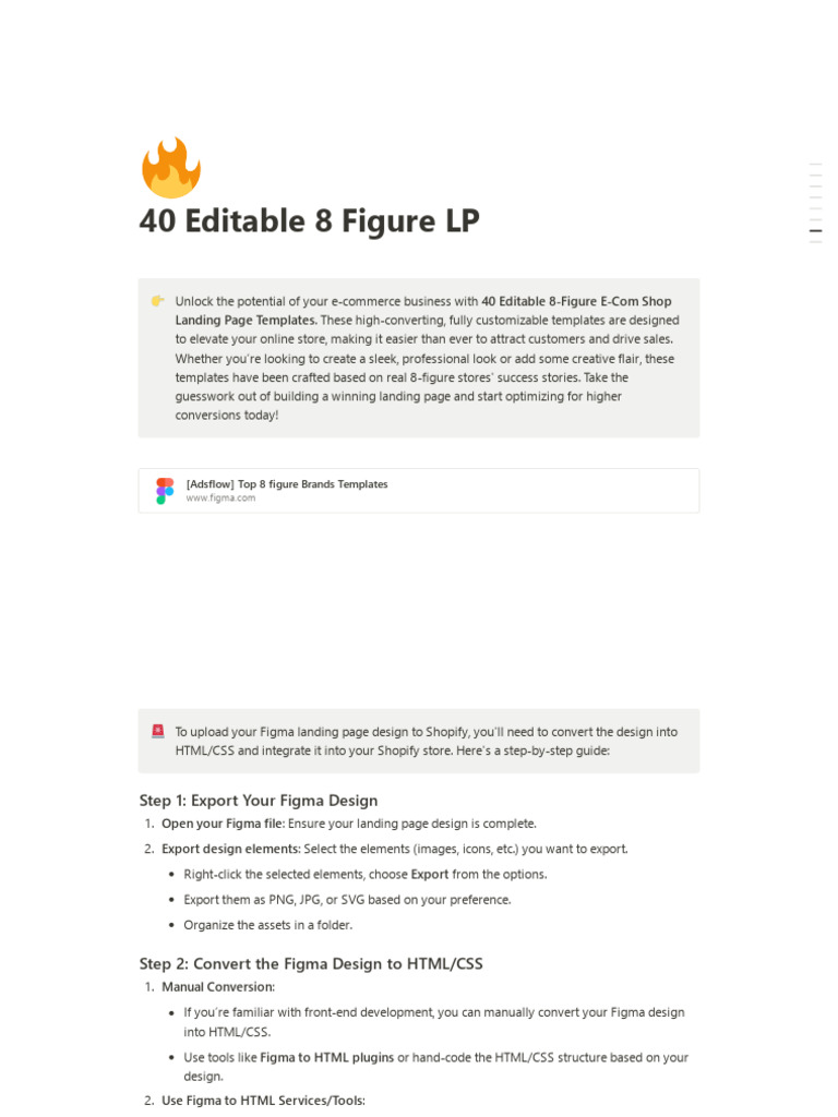40 Editable 8 Figure LP | PDF | Html | Computing